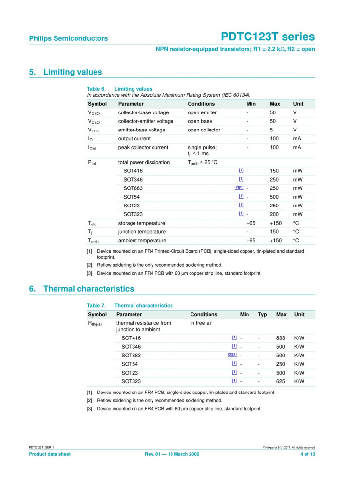 PDTC123TT datasheet page 4