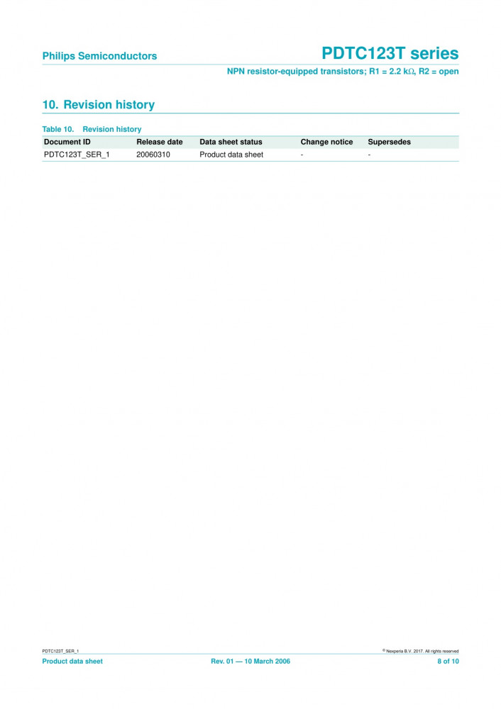 PDTC123TT datasheet page 8