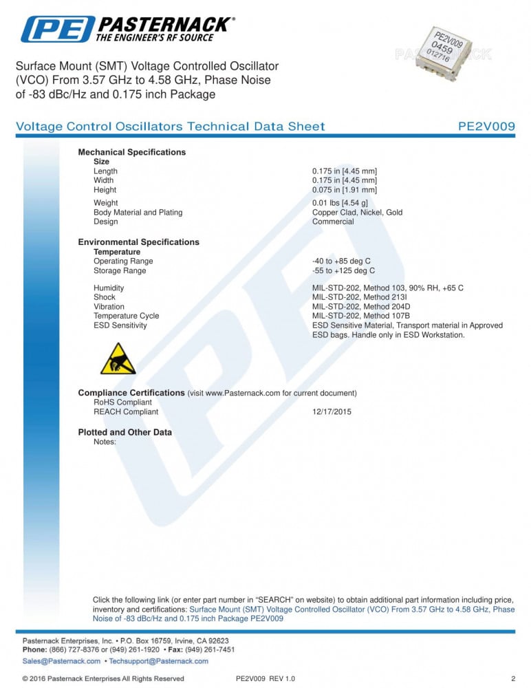 PE2V009 datasheet page 2