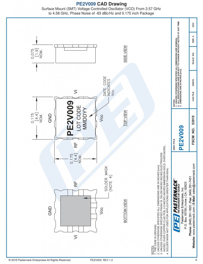 PE2V009 datasheet page 6