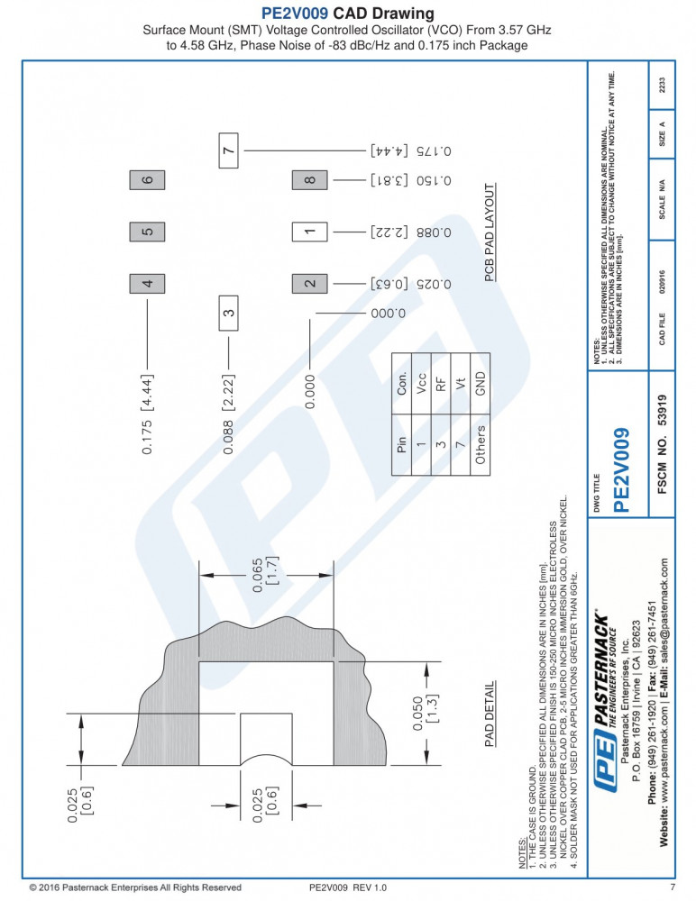 PE2V009 datasheet page 7