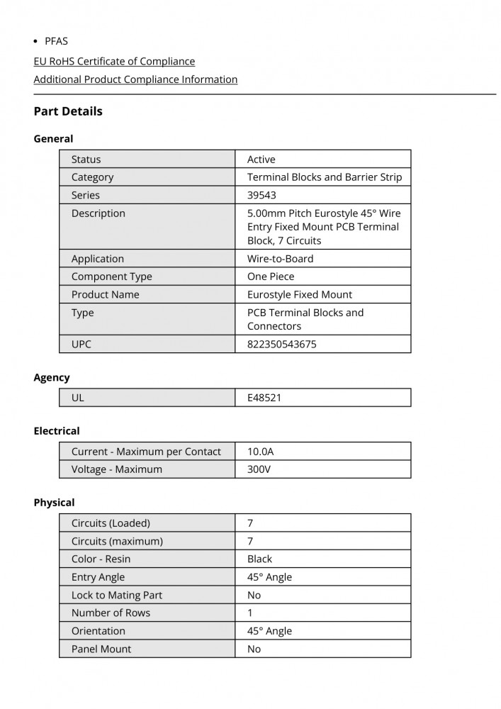 MOLEX 395434307 technical document image 2
