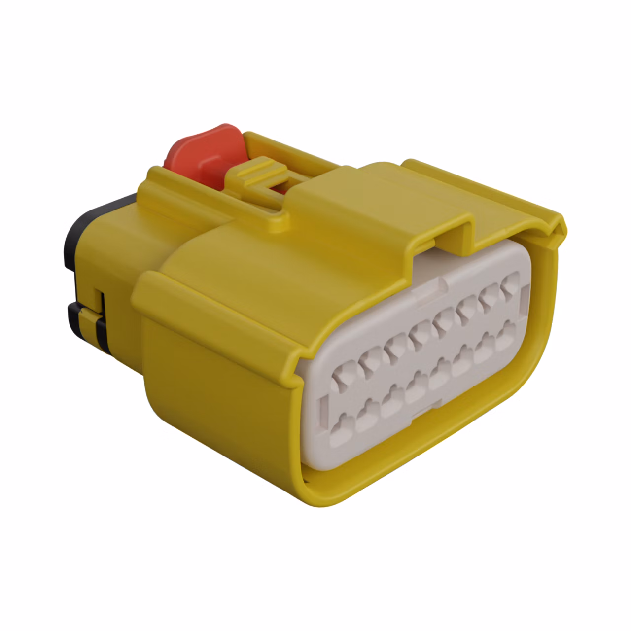 MX150 Mat-Sealed Female Connector Assembly, Dual Row, 16 Circuits, Keying Option A, with Connector Position Assurance, Yellow for sale