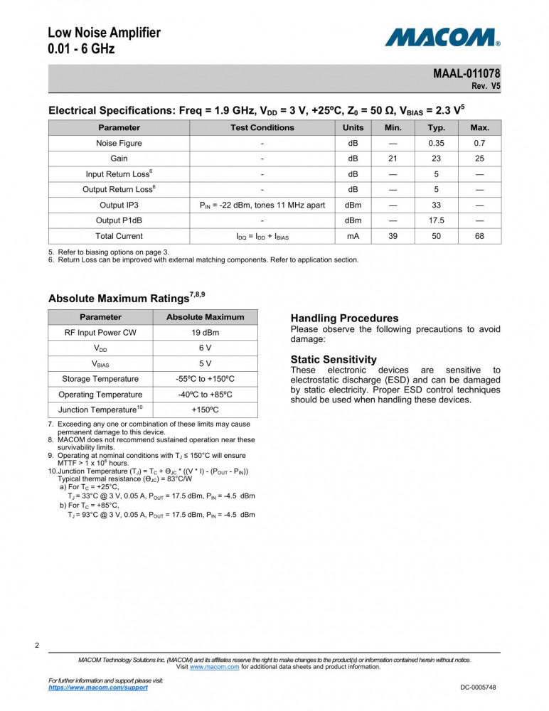 MAAL-011078 datasheet page 2
