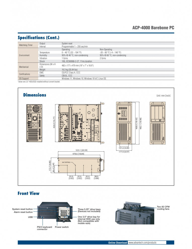 ACP-4000 product document page 2