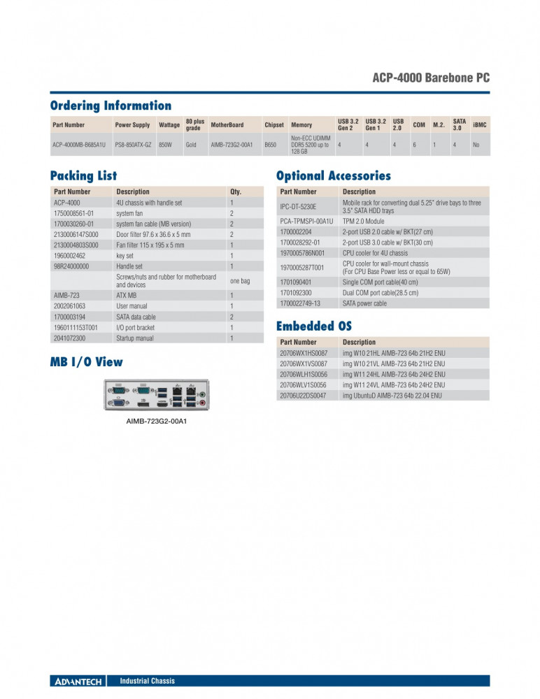 ACP-4000 product document page 3