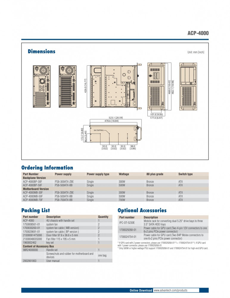 ACP-4000 technical document page 2