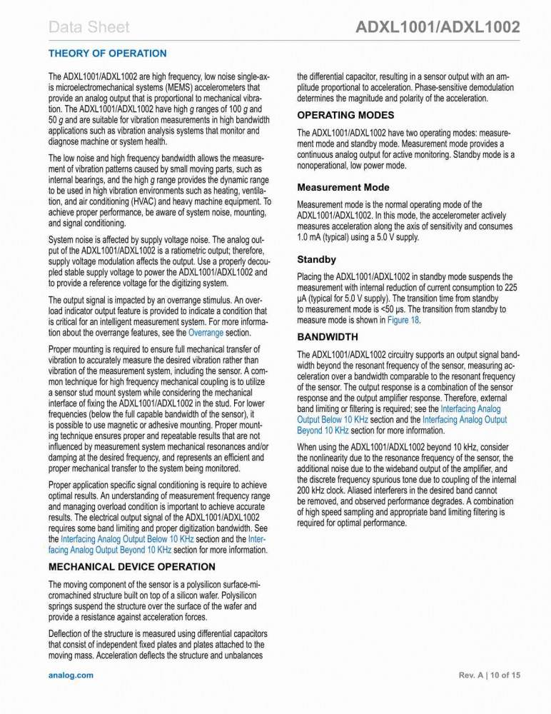 ADXL1002 datasheet page 10