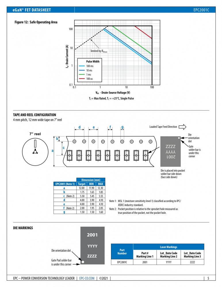 EPC2001C datasheet page 5