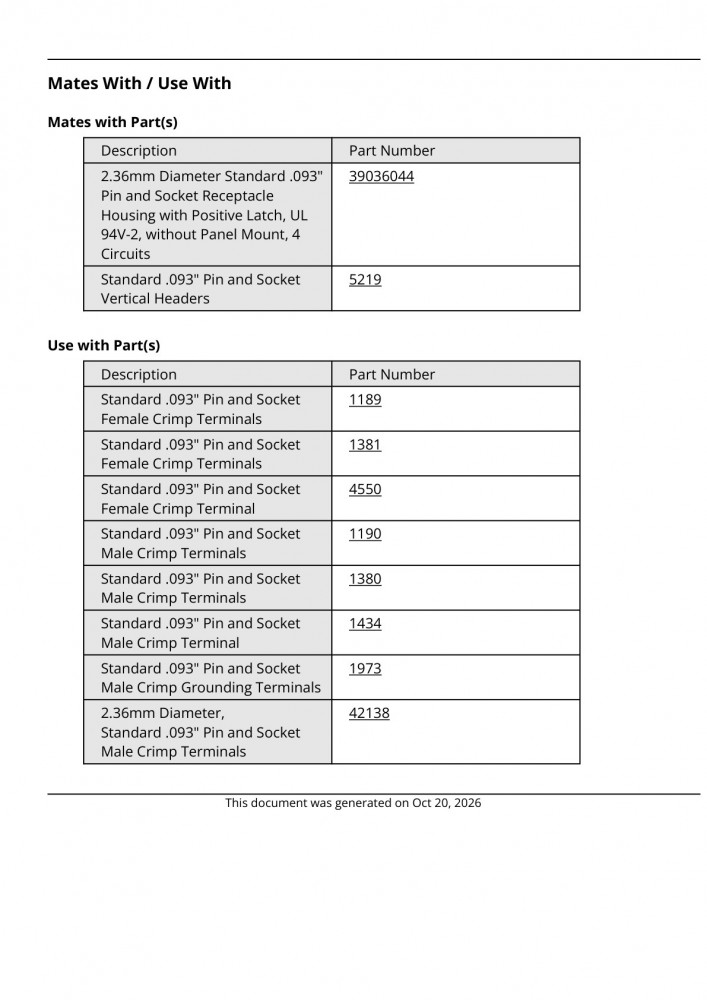 MOLEX 39036041 product document, page 3