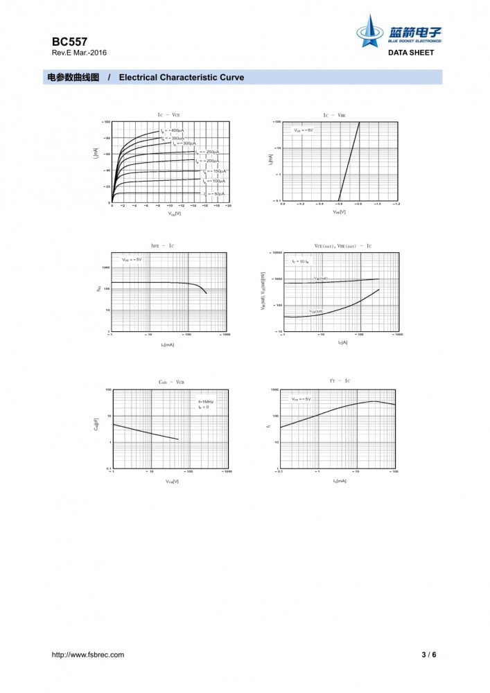 BC557-B datasheet page 3