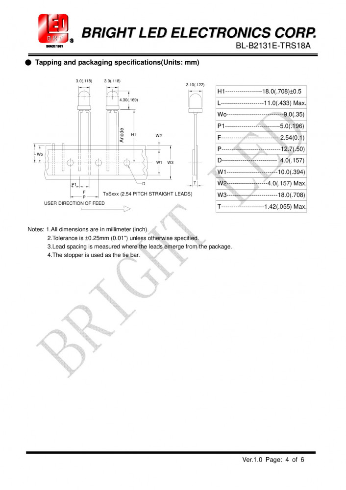 BL-B2131E-TRS18A datasheet page 4