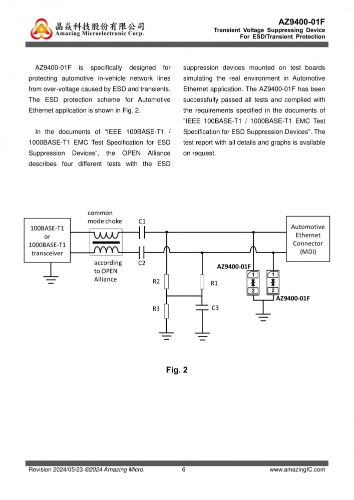 AZ9400-01F datasheet page 6