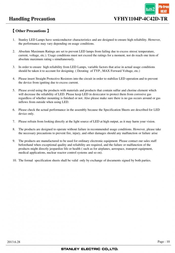 VFHY1104P-4C42D datasheet page 10