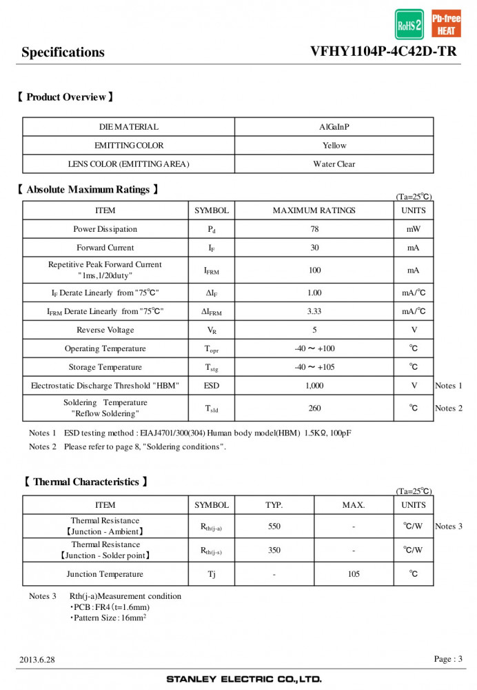 VFHY1104P-4C42D datasheet page 3