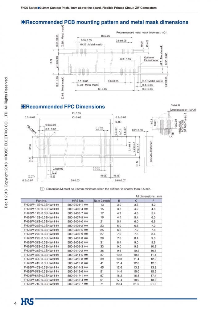 HRS FH26W datasheet page 4