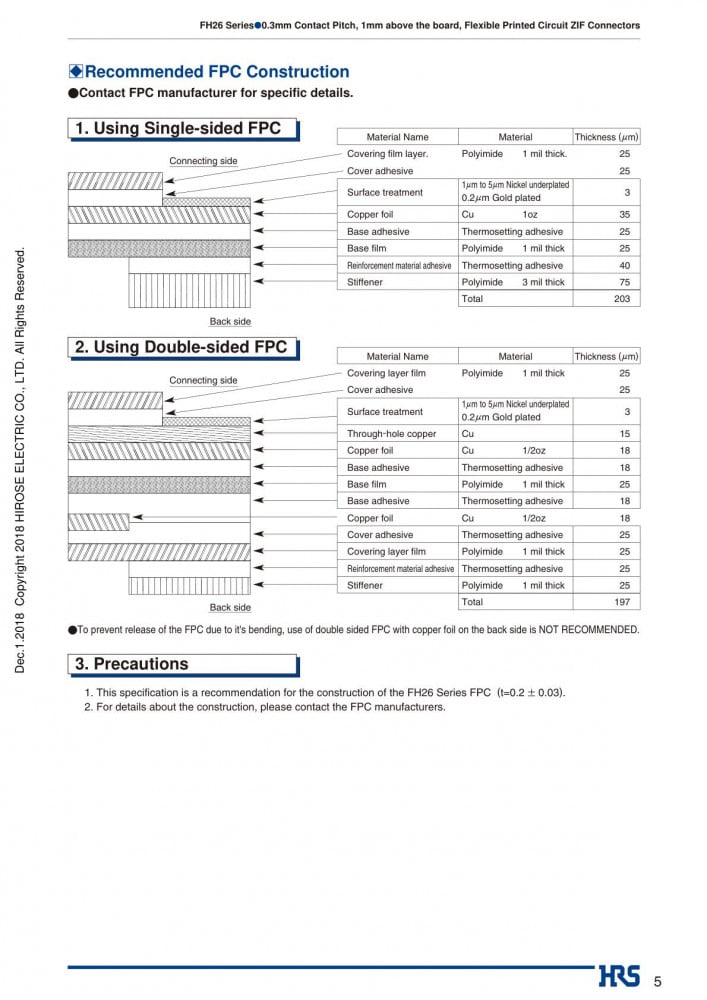 HRS FH26W datasheet page 5