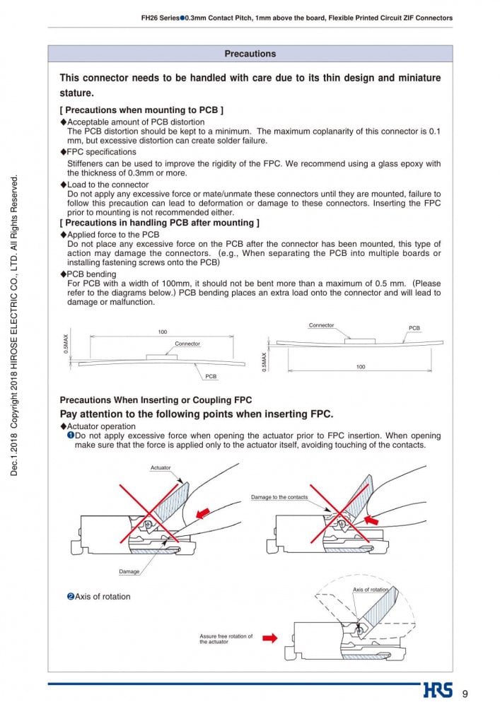HRS FH26W datasheet page 9