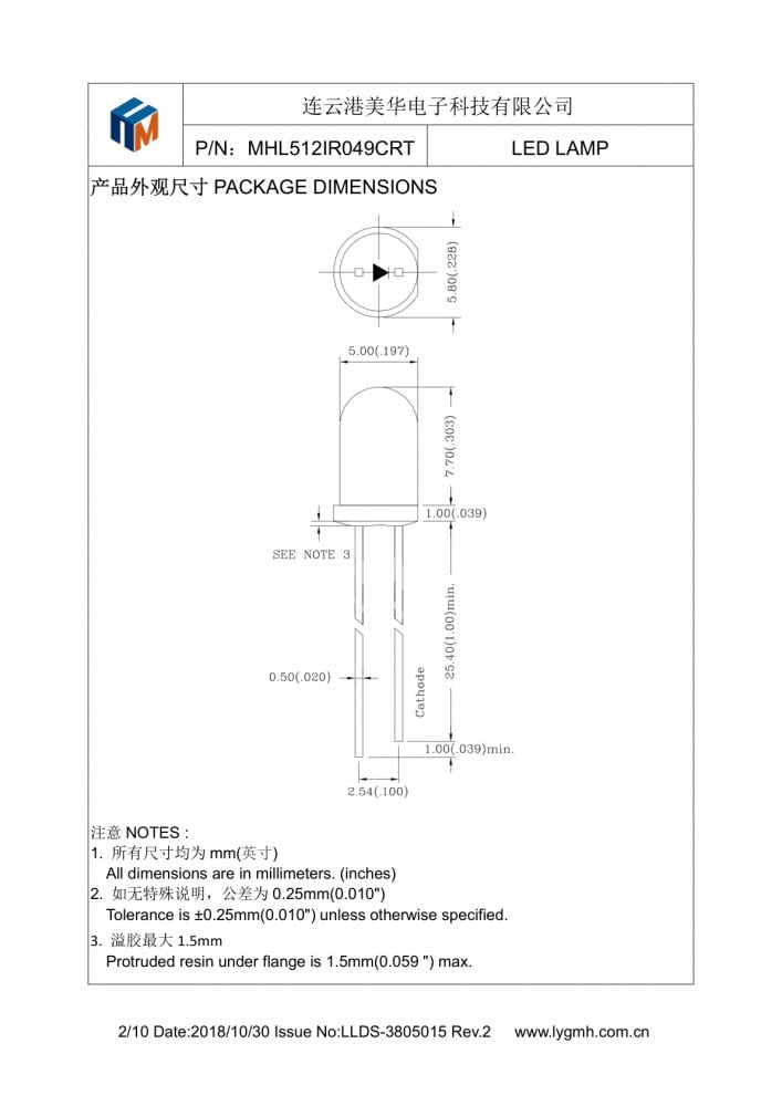 MHL512IR049CRT datasheet page 2