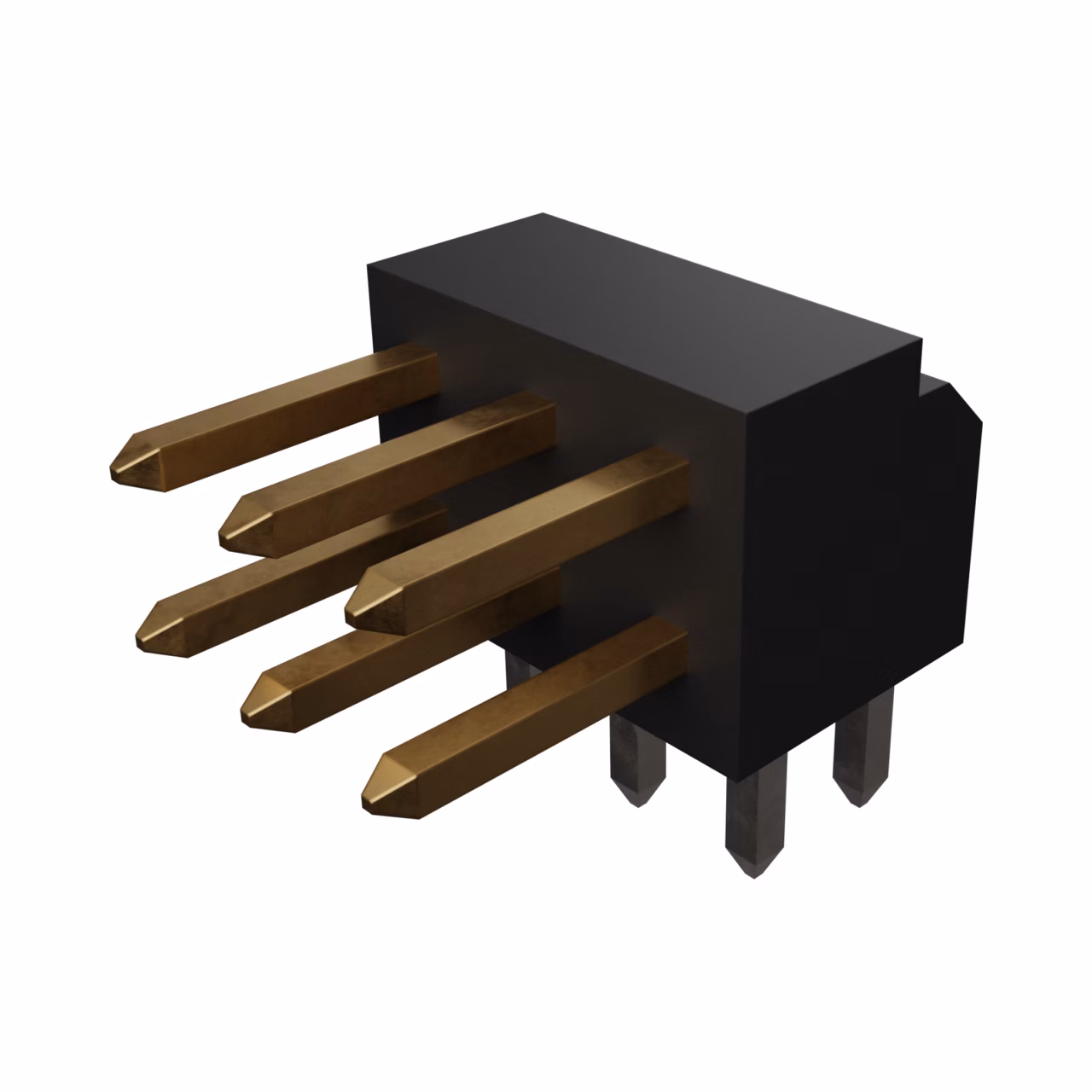 2.00mm Pitch Milli-Grid Header, Right-Angle, Through Hole, 6 Circuits, 0.38µm Gold (Au) Plating, Mating Pin Length 4.00mm, Tail Length 2.60mm, Tape and Reel, Lead Free for sale