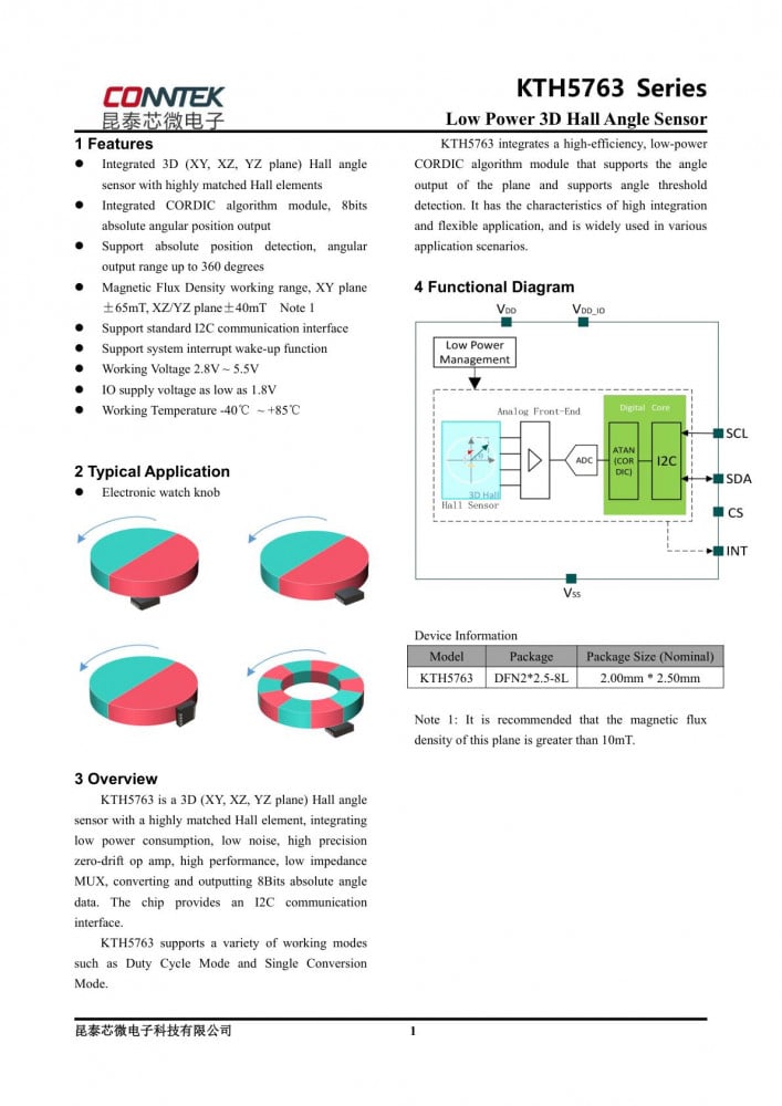 KTH5763 datasheet page 1