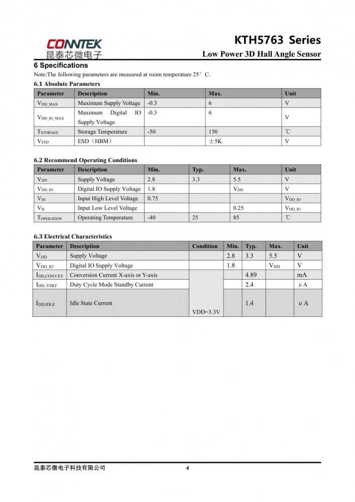 KTH5763 datasheet page 4