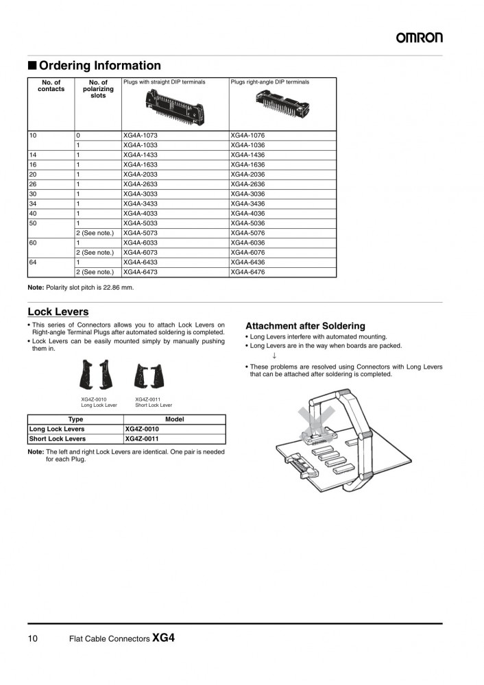 OMRON XG4A documentation page 10