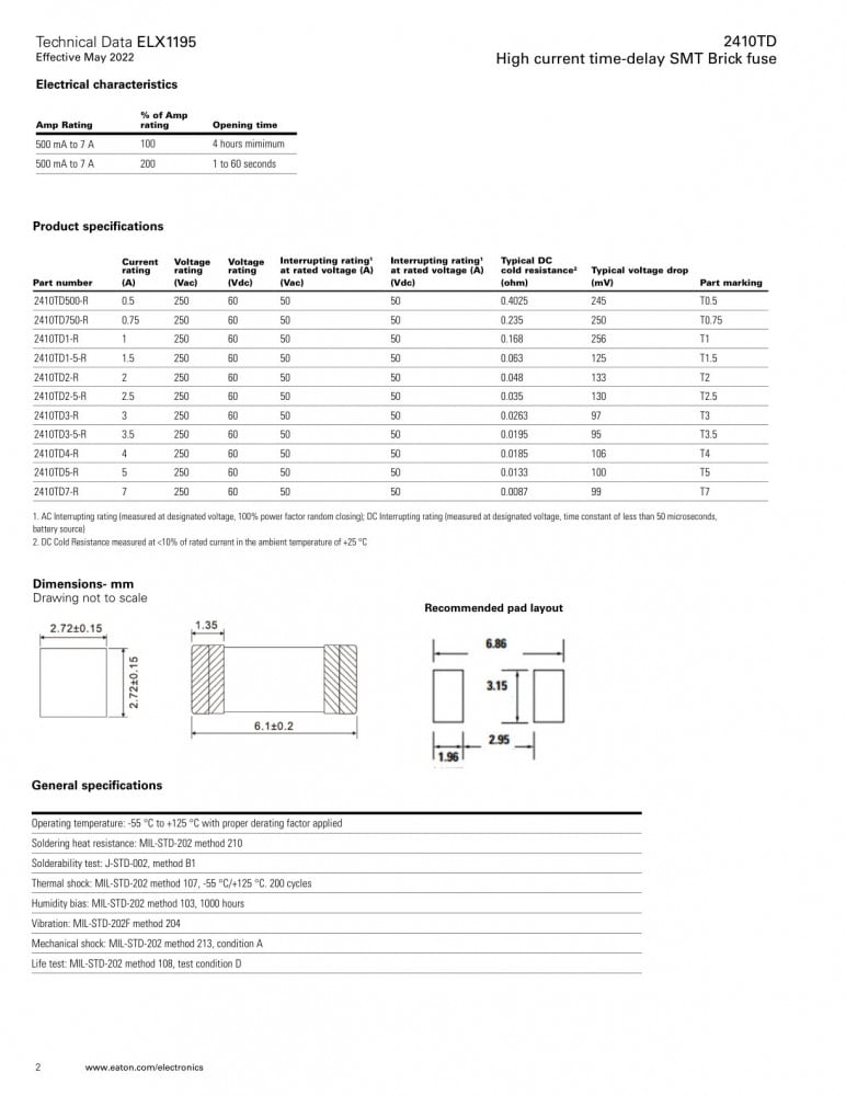EATON 2410TD datasheet page 2