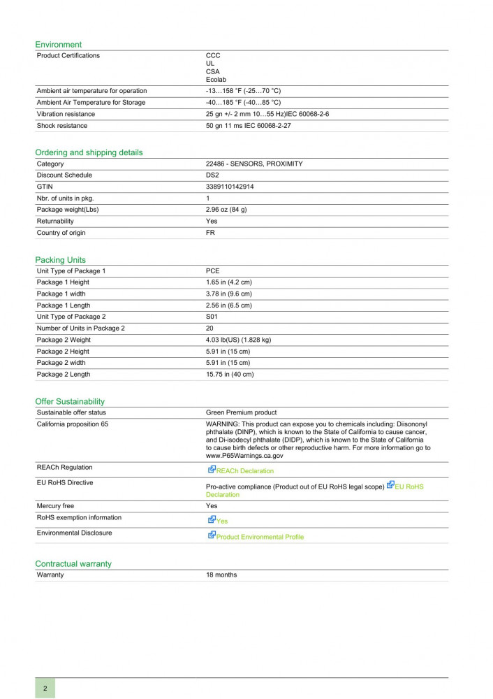XS8C1A1MAL01U20 technical document page 2