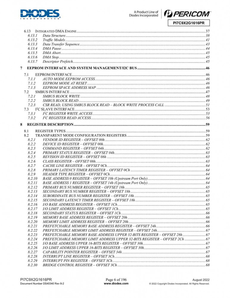 PI7C9X2G1616PR datasheet page 6