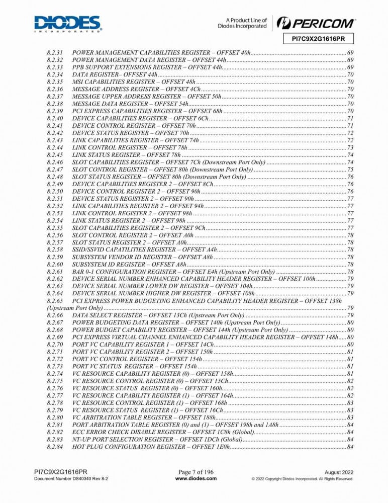 PI7C9X2G1616PR datasheet page 7