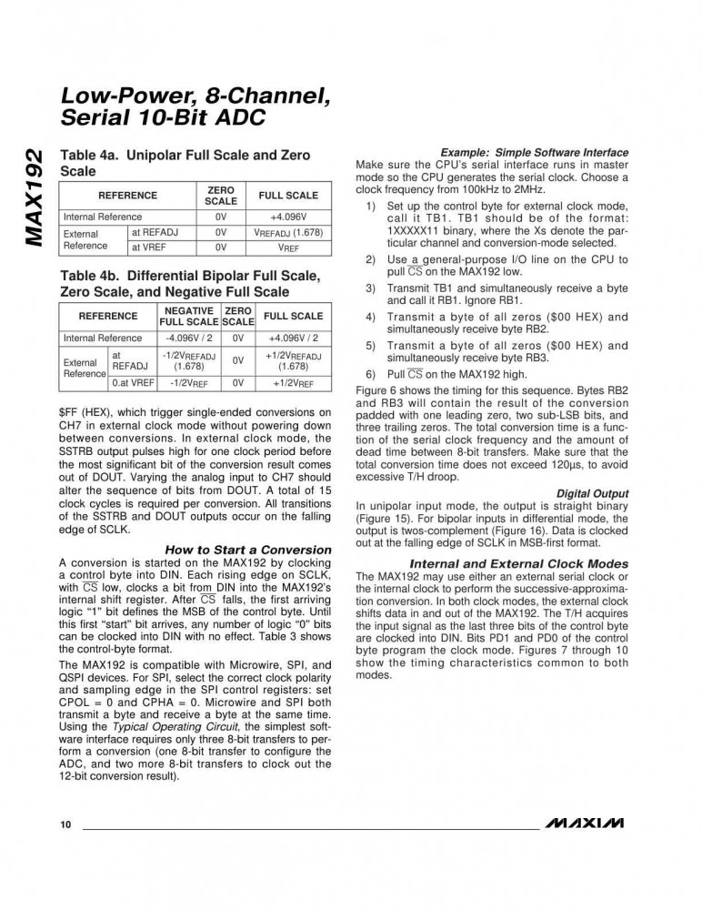 MAX192 datasheet page 10