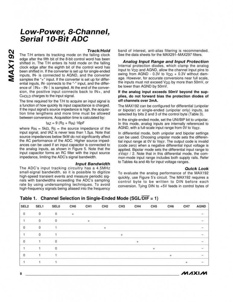 MAX192 datasheet page 8