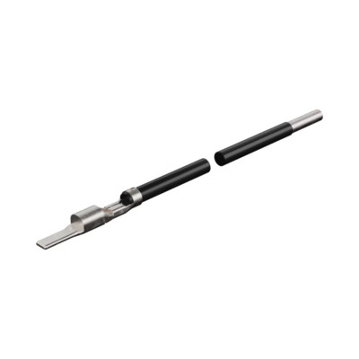 Pre-Crimped Lead Mizu-P25 Male-to-Pigtail, Tin (Sn) Plating, 150.00mm Length, 0.50mm² Wire, Black for sale
