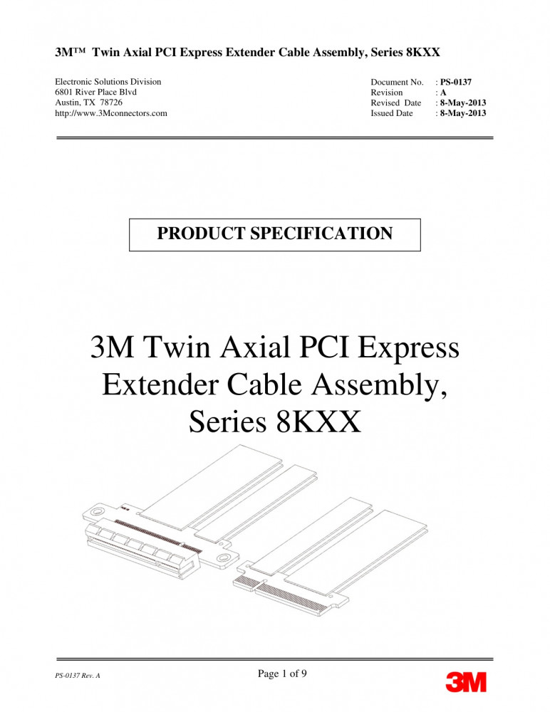 3M 8KH2-0723-0500 technical document page 1
