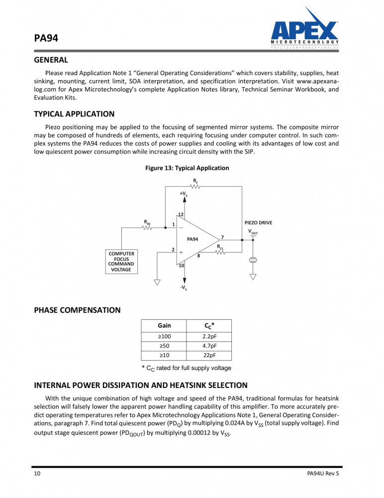 PA94 datasheet page 10