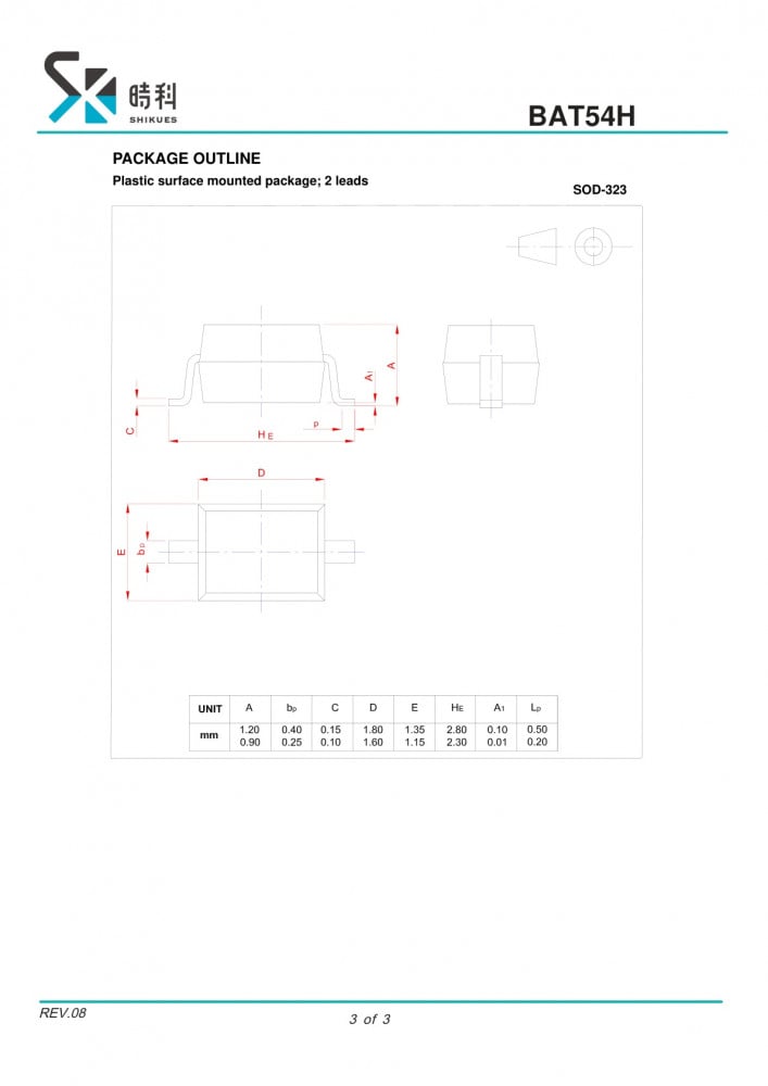 BAT54H datasheet page 3