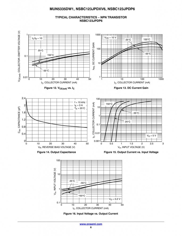 MUN5335DW1T1G datasheet page 6