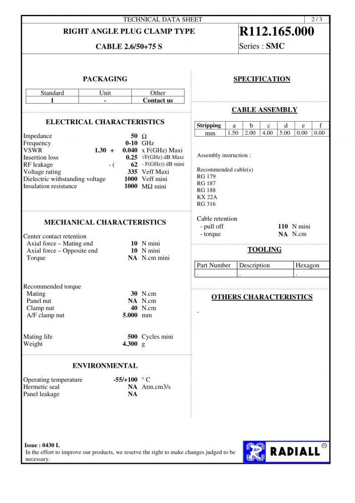R112165000 technical document page 2