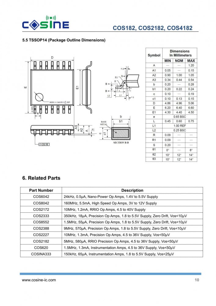 COS4182U datasheet page 10