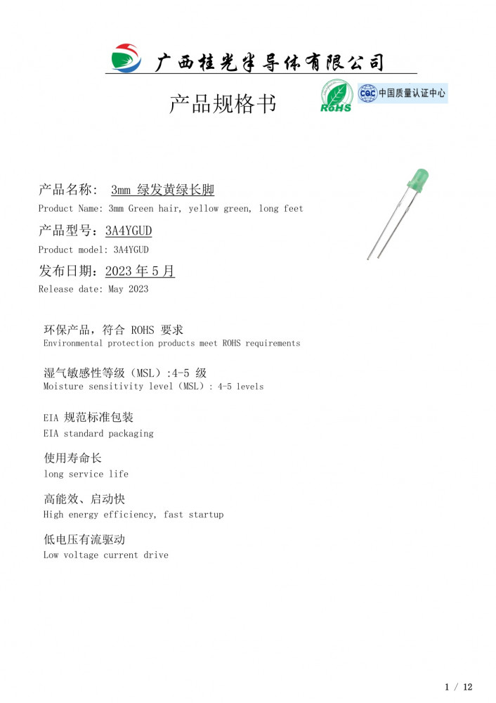 3A4YGUD datasheet page 1