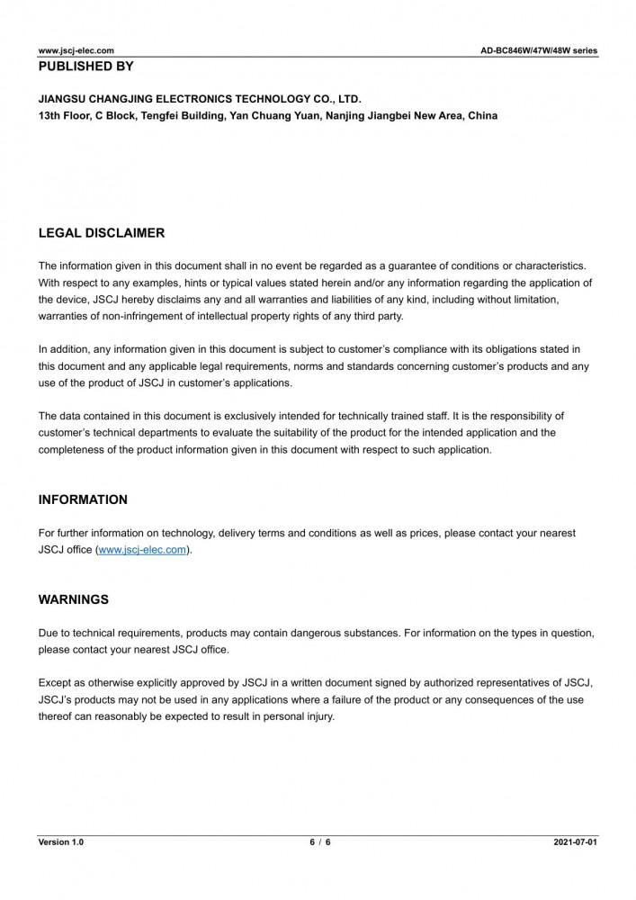 AD-BC847W-B datasheet page 6