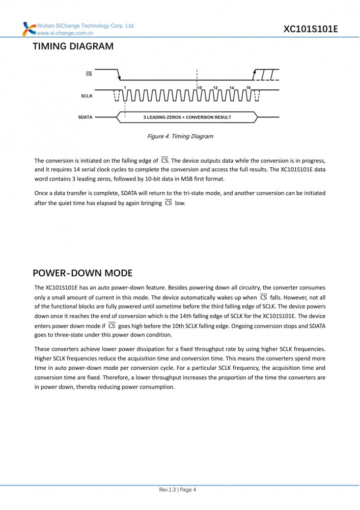 XC101S101E technical document page 4