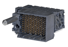 Impact 100 Ohm 3 Pair Right-Angle Male Header, Left Guide, Right Endwall, 16 Columns, 144 Circuits, Pin Length 4.90mm, Plated Through Hole Dimension 0.39mm, Lead-Free