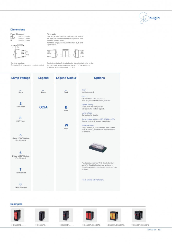 Bulgin switch documentation page 4