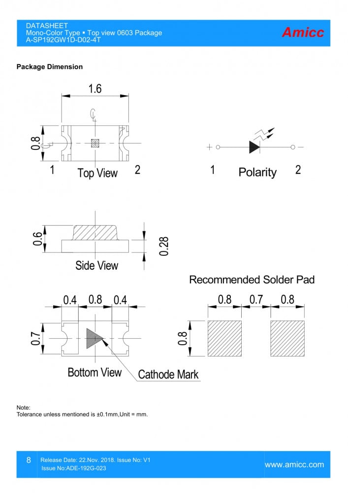 A-SP192GW1D-D02-4T datasheet page 8