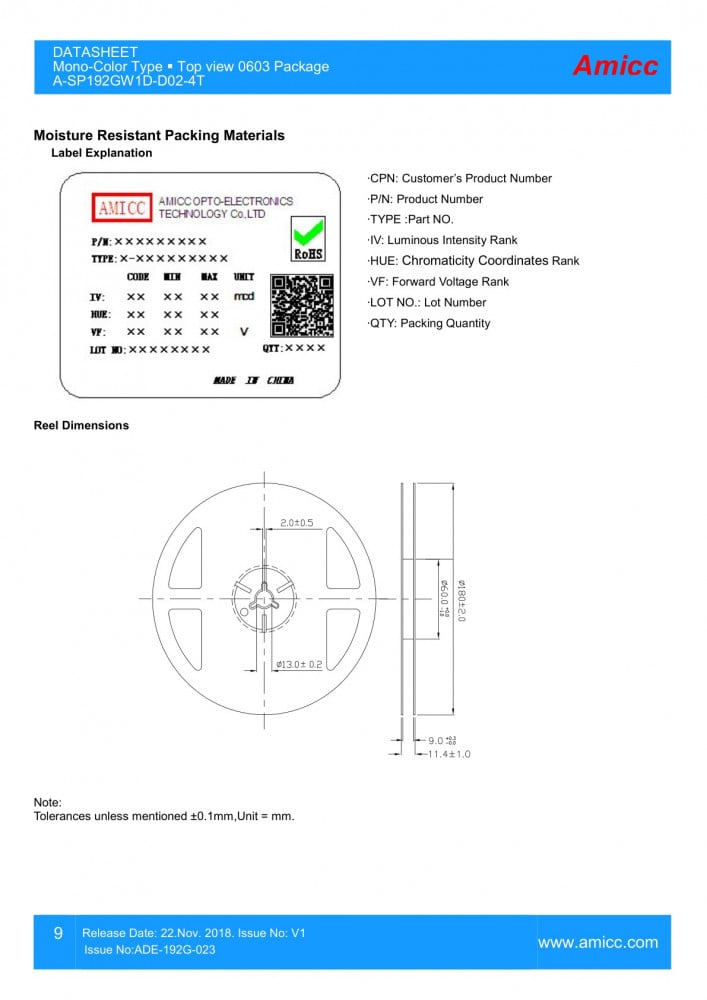 A-SP192GW1D-D02-4T datasheet page 9
