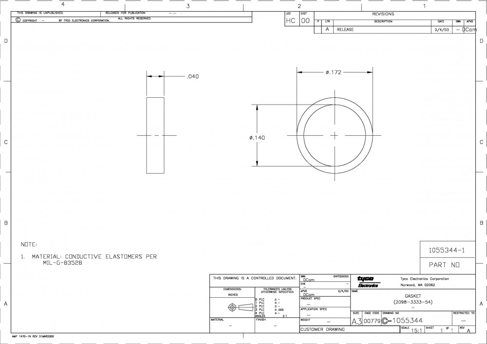 TE Connectivity 1055344-1 technical drawing preview