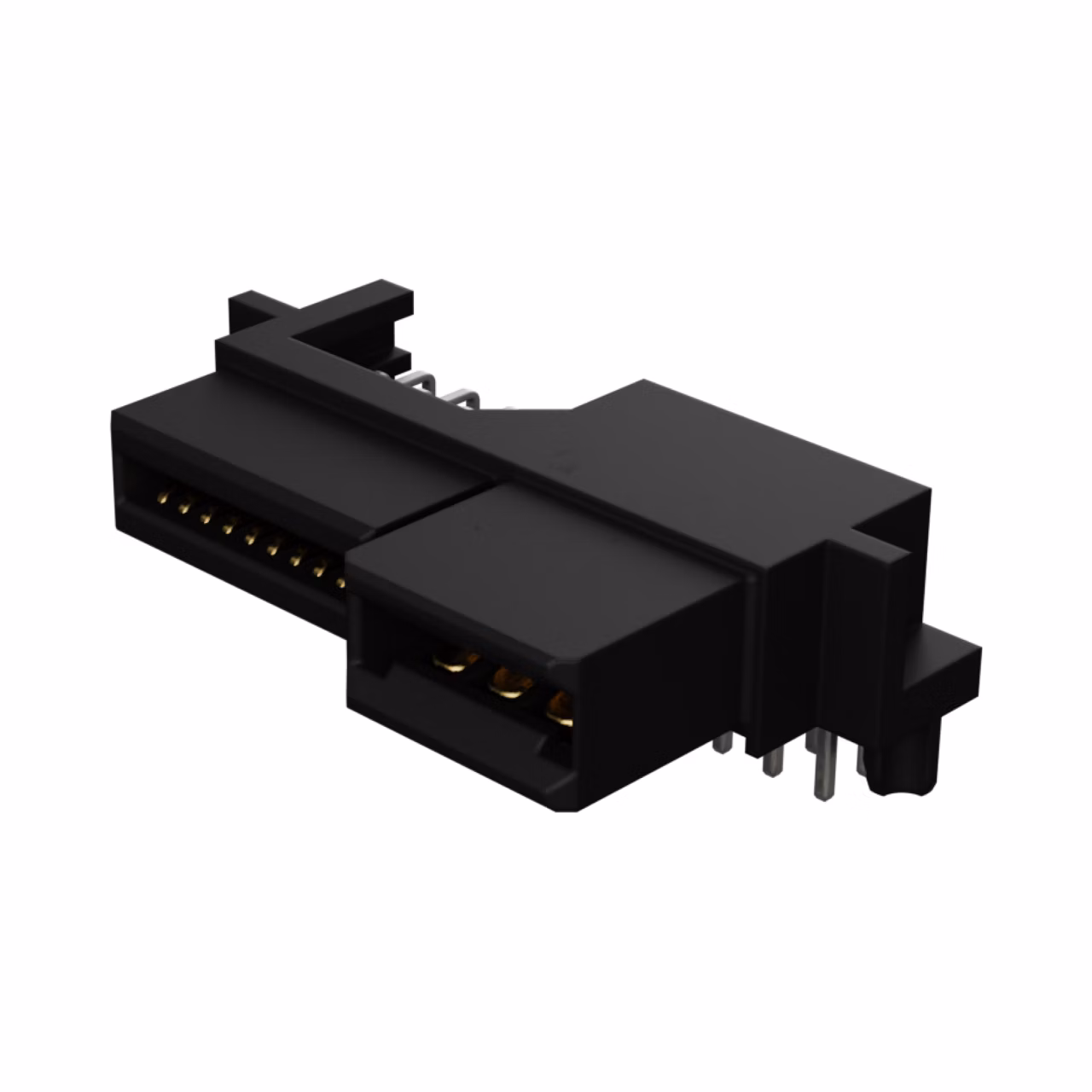 EXTreme LPHPower Receptacle Header, Right-Angle, 2 Power Contacts, 20 Signal Contacts, Select Gold (Au) Plating, for 3.18mm Thick PC Board, with Press-fit Plastic Pegs for sale