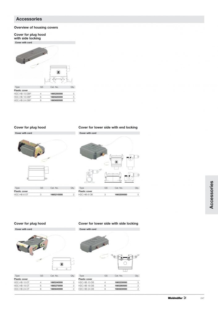 WEIDMULLER heavy-duty connector accessories document page 10
